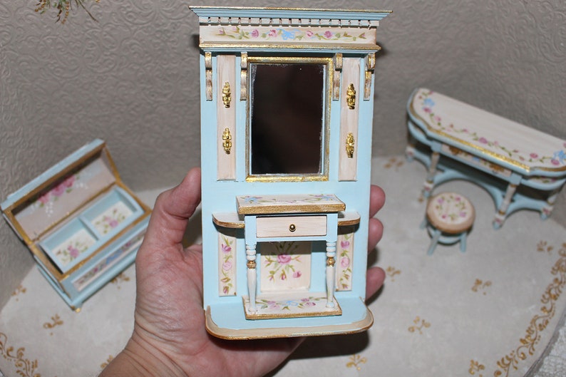 Miniature Furniture Miniature Hall Stand With Mirror - Etsy