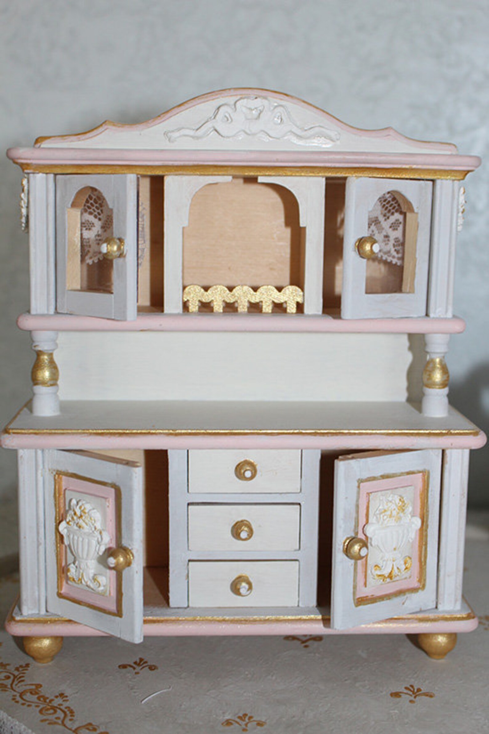 Dollhouse Furniture Miniature Cabinet Closet Hand-painted - Etsy
