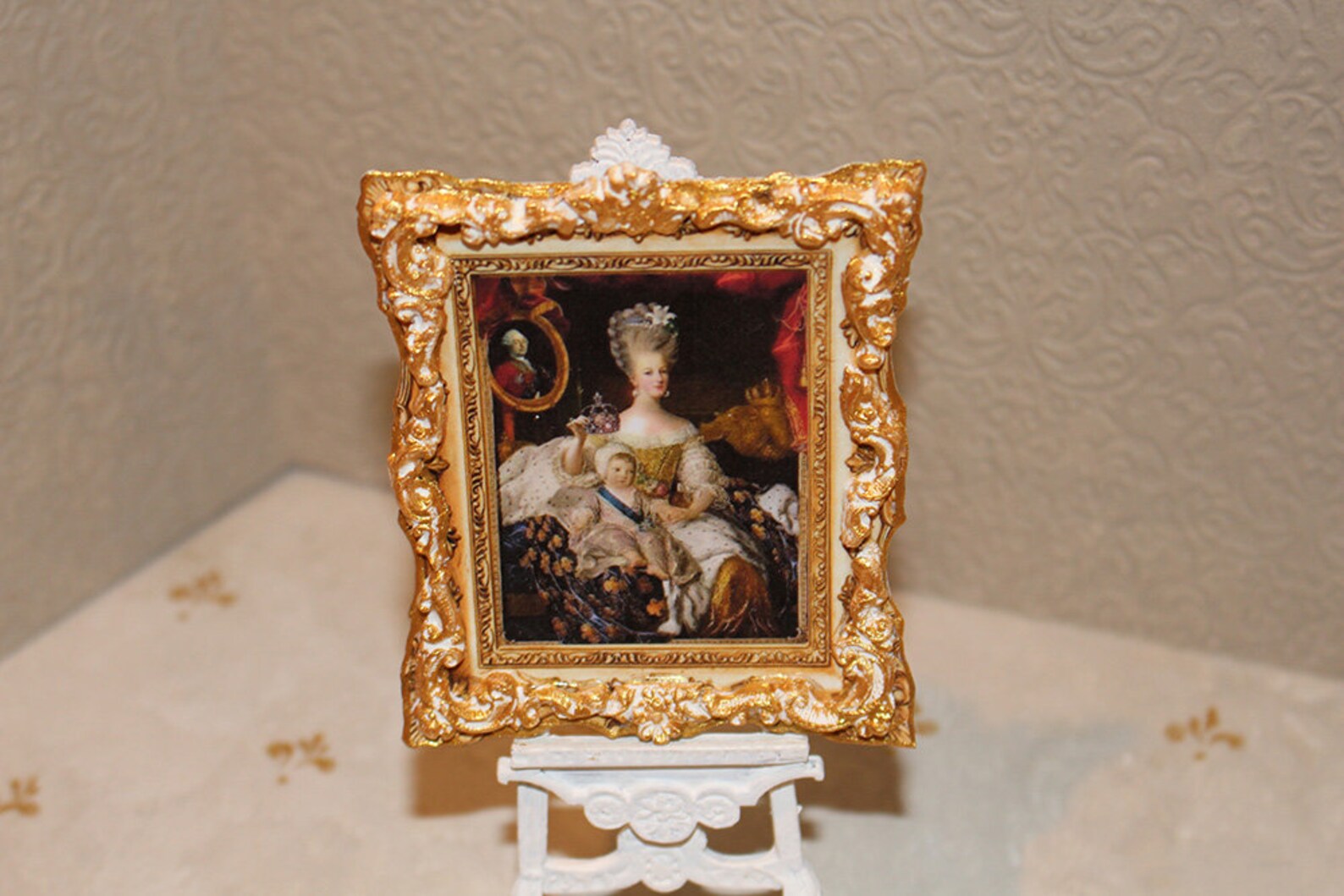Miniature Marie Antoinette With Infant Wall Plaque Painting - Etsy
