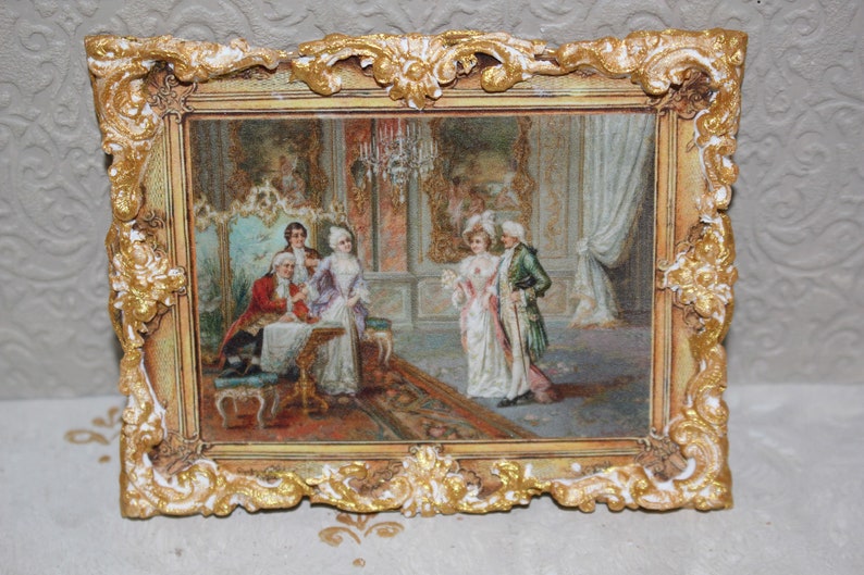 Miniature Wall Plaque Rococo Scene 1700's Painting - Etsy