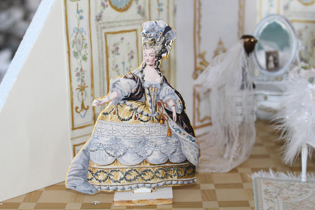 Marie Antoinette Miniature Doll, French Rococo Lady Doll, Handmade ...