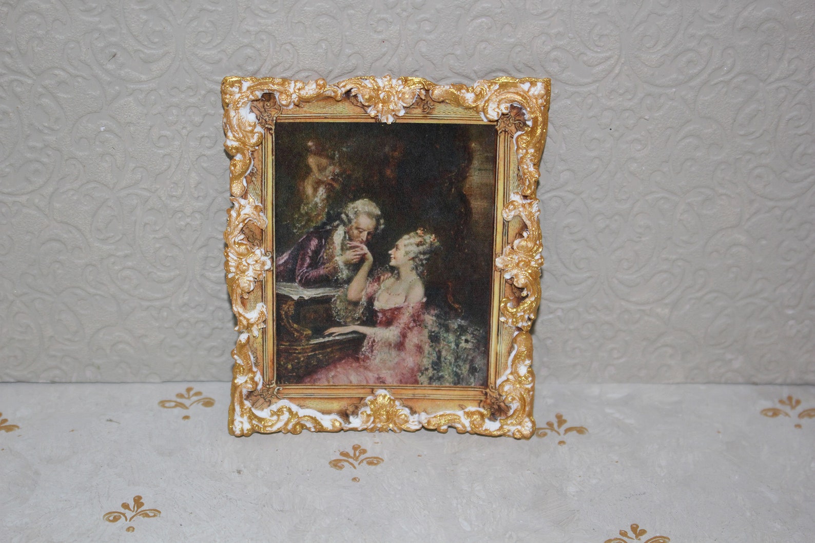 Miniature Wall Plaque Rococo Courting Couple 1700's - Etsy