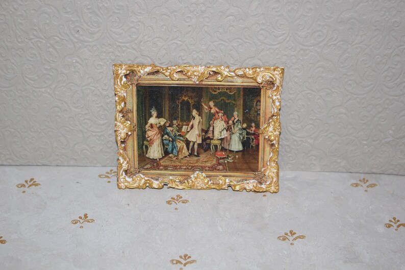 Miniature Wall Plaque Rococo Scene 1700's Painting - Etsy