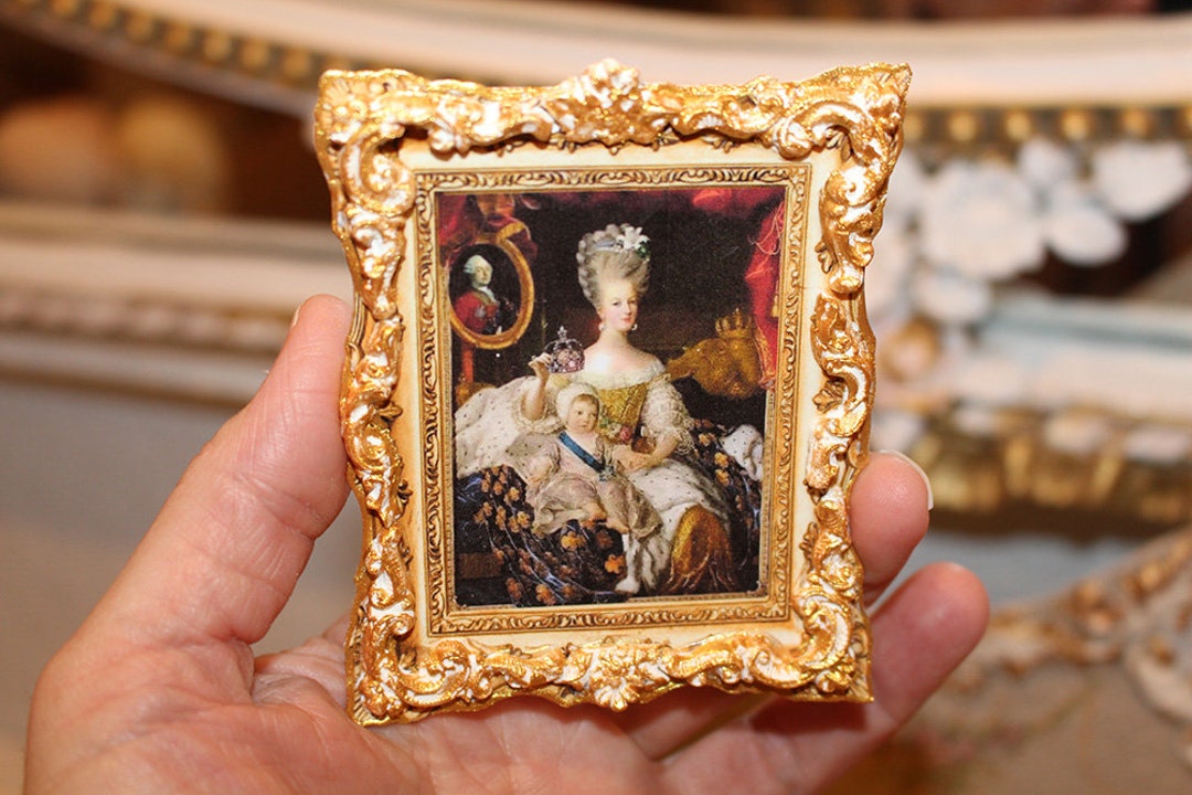 Miniature Marie Antoinette With Infant Wall Plaque, Painting, Picture ...