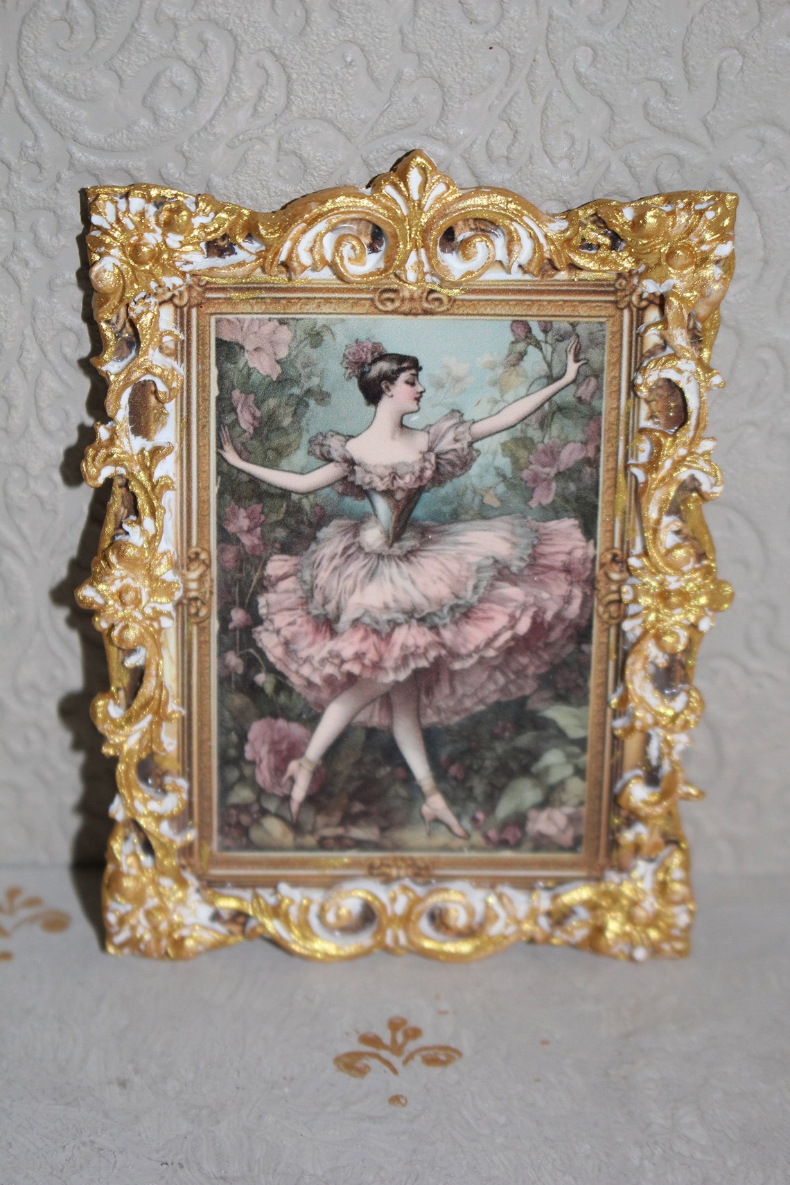 SALE *** Miniature Ballerina Picture, Ballett Wall Art , Dancer ...