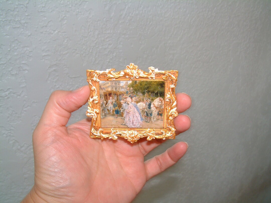 Miniature Wall Plaque Art, French Miniature Wall Plaque Painting, 1700 ...