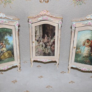 Dollhouse Furniture French Armoire, Rococo Ladies , Miniature Cabinet ...