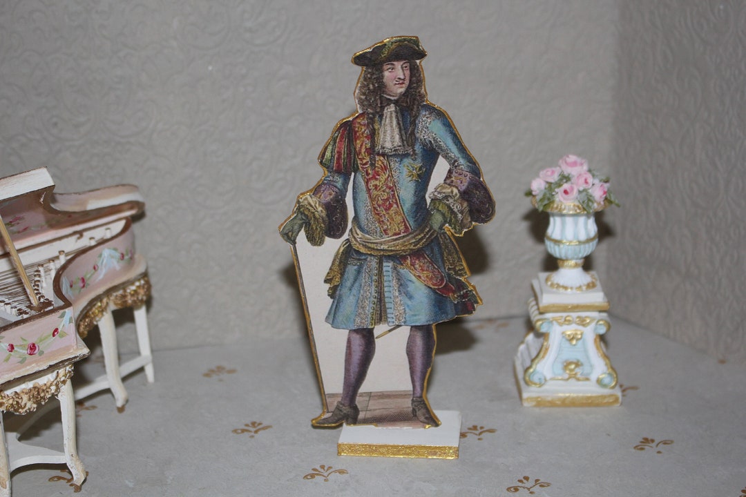 Miniature Doll, French Rococo Gentleman Doll, Handmade Paper Doll, Mini ...