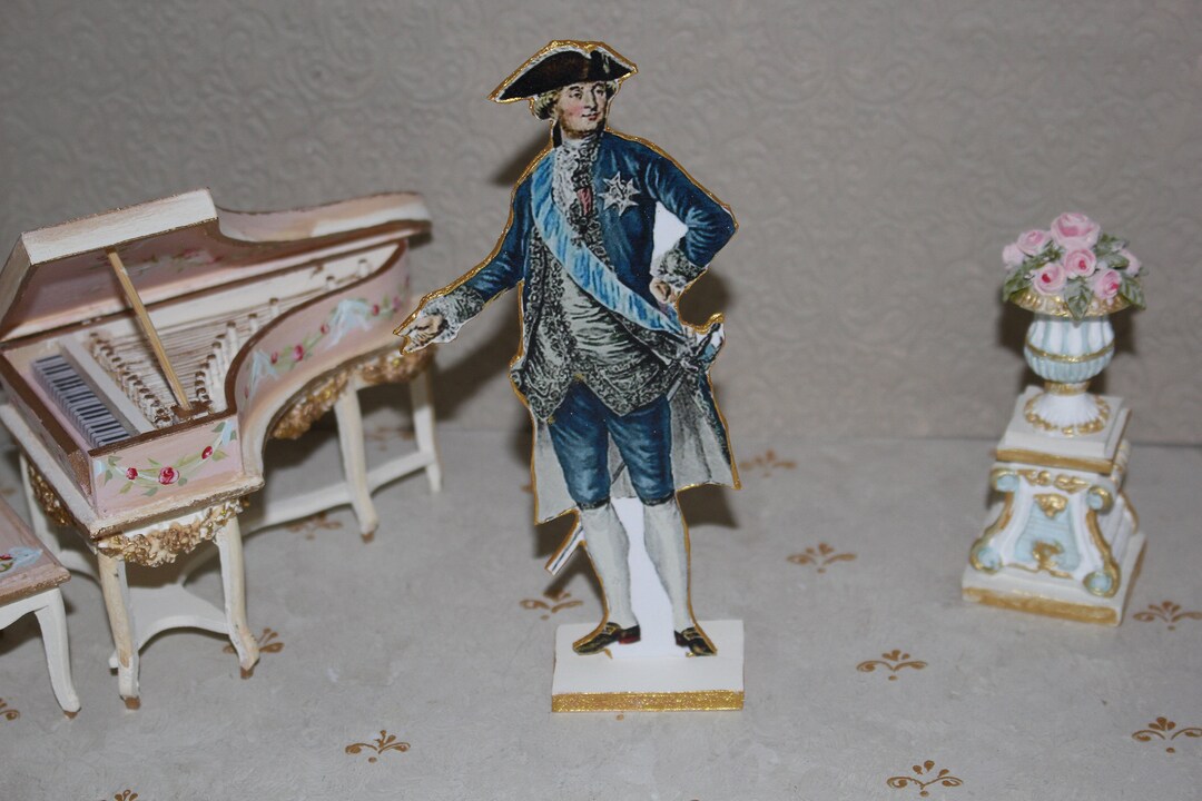 Miniature Doll, French Rococo Gentleman Doll, Handmade Paper Doll, Mini ...