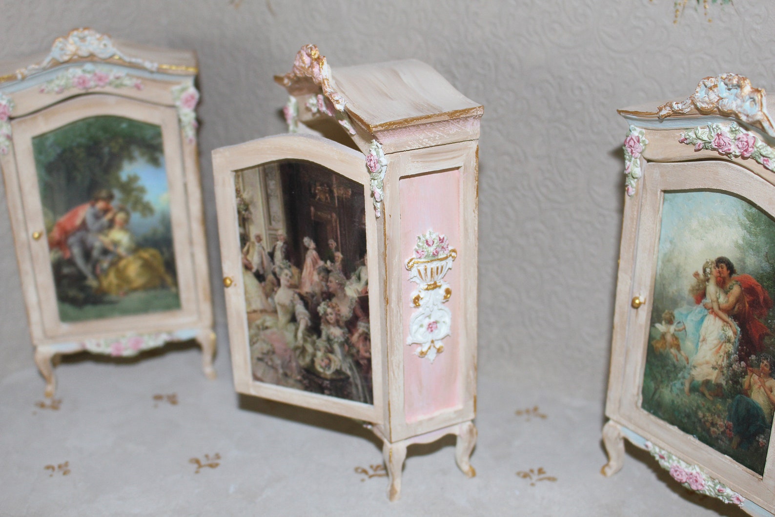 Dollhouse Furniture French Armoire Rococo Ladies Miniature - Etsy