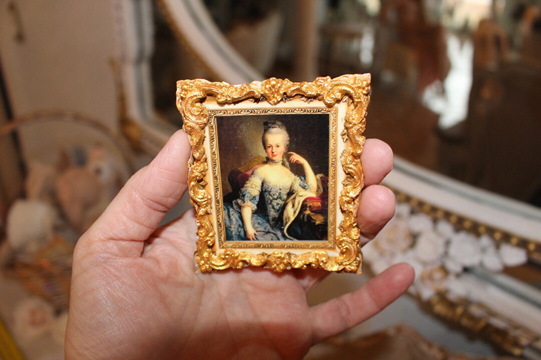 Miniature Picture, Wall Plaque Marie Antoinette, Painting, French ...