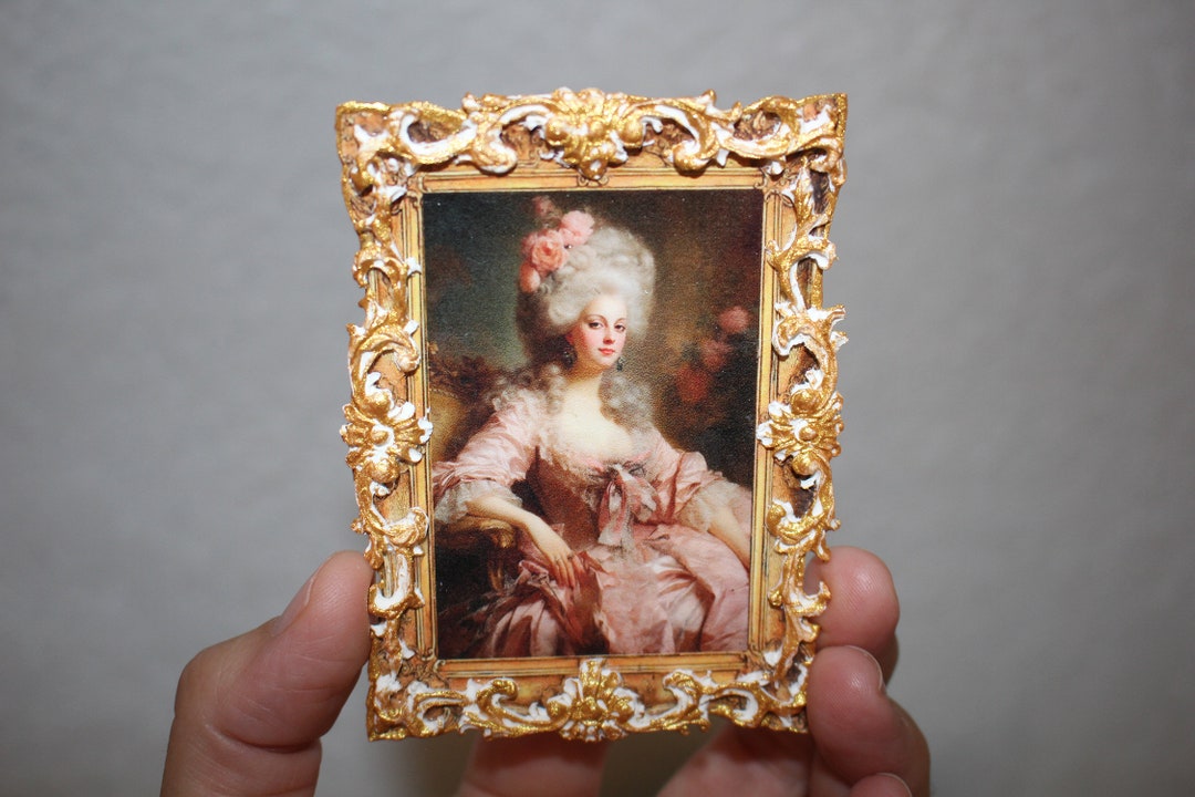 Miniature Wall Plaque Beautiful Lady, French Rococo 1700's Fashion ...