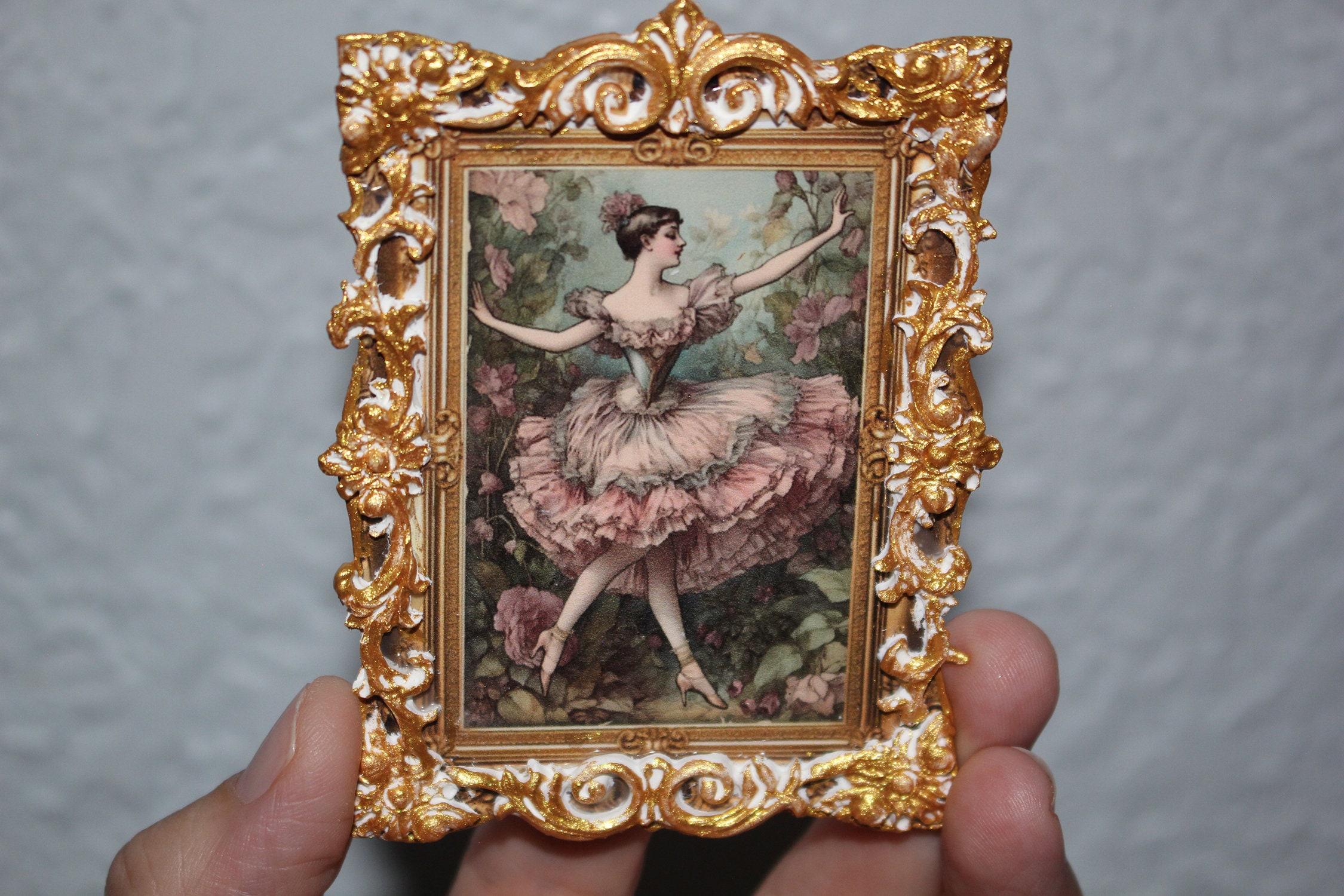 SALE *** Miniature Ballerina Picture, Ballett Wall Art , Dancer ...