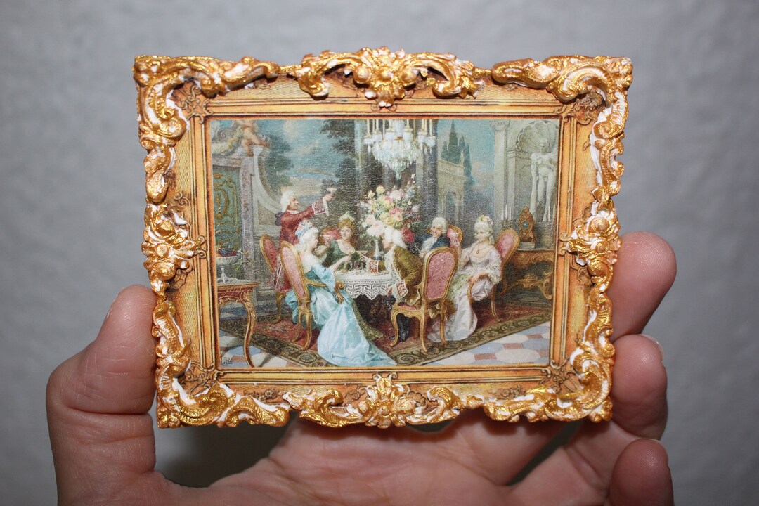Miniature Wall Plaque Rococo Scene 1700's Painting - Etsy