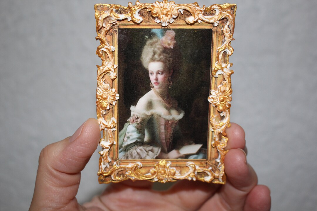 Miniature Wall Plaque Beautiful Lady, French Rococo 1700's Fashion ...