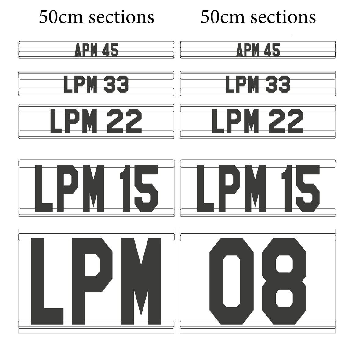 Stickable Double Capacity Tracking for Letters, Moveable Wall Lettering ...
