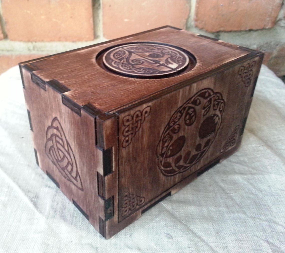 Viking box Secret of Hel. Secret box. Box for runes and | Etsy