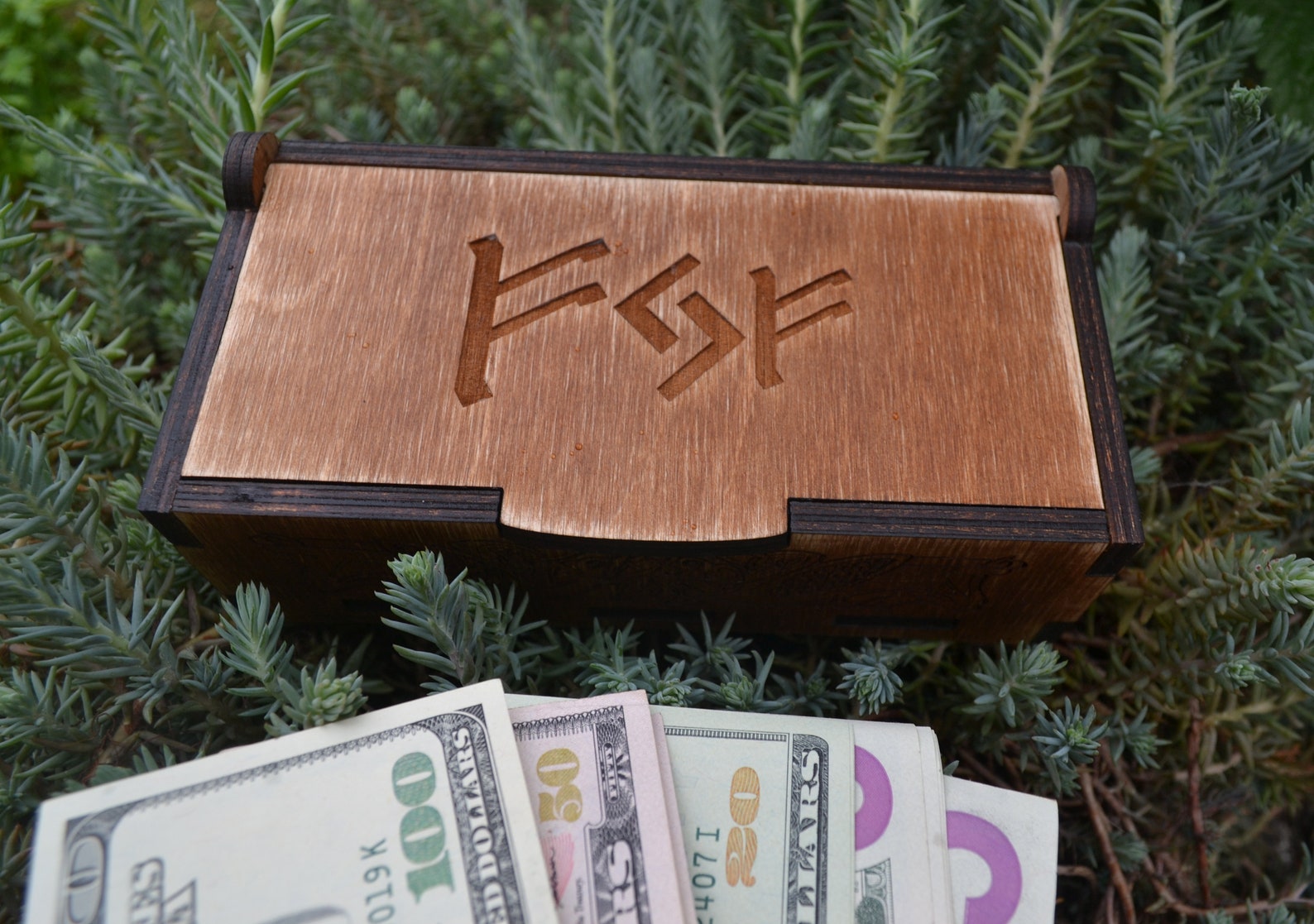 Viking Box. Norse Box. Box With Runes FEHU-JERA-FEHU. Box for | Etsy