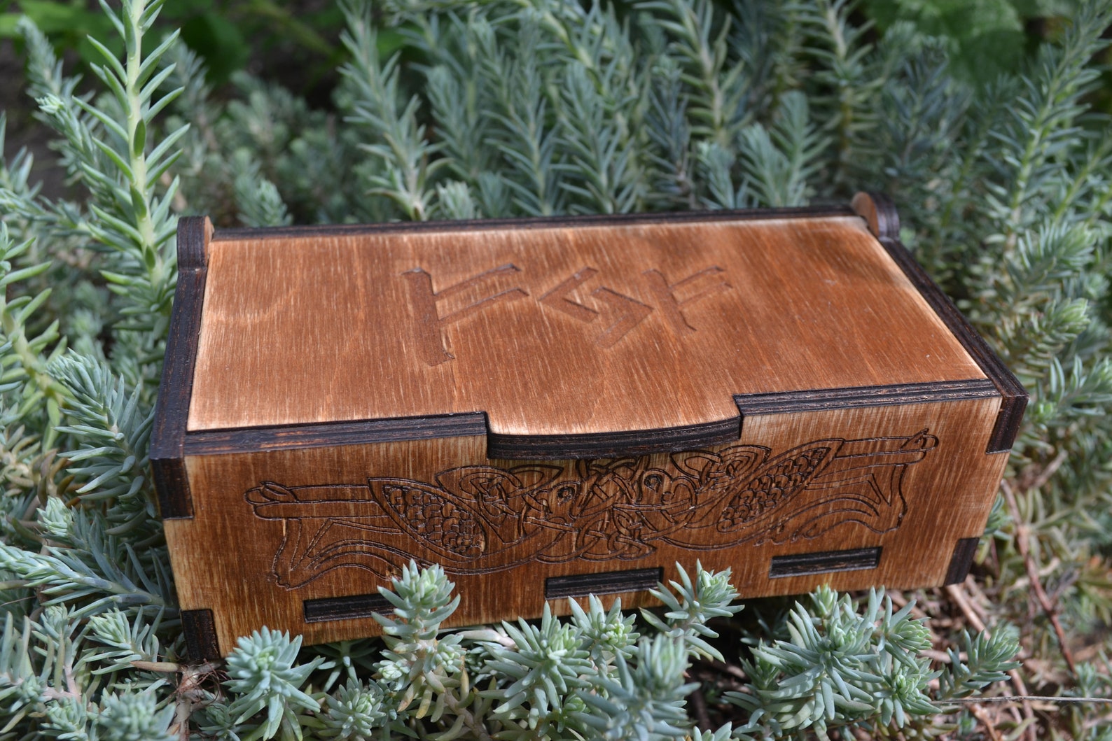 Viking Box. Norse Box. Box With Runes FEHU-JERA-FEHU. Box for | Etsy