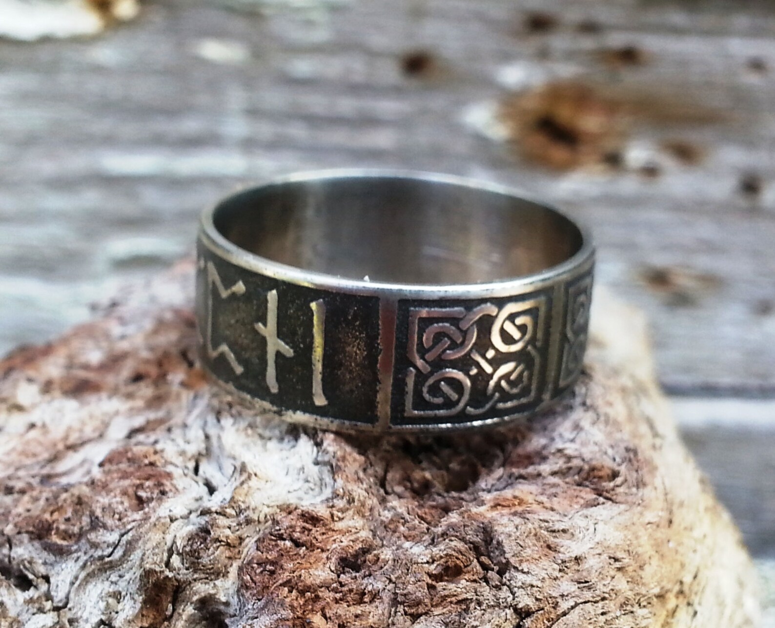 Happy Runic Ring. Viking Ring. Viking Lettering | Etsy
