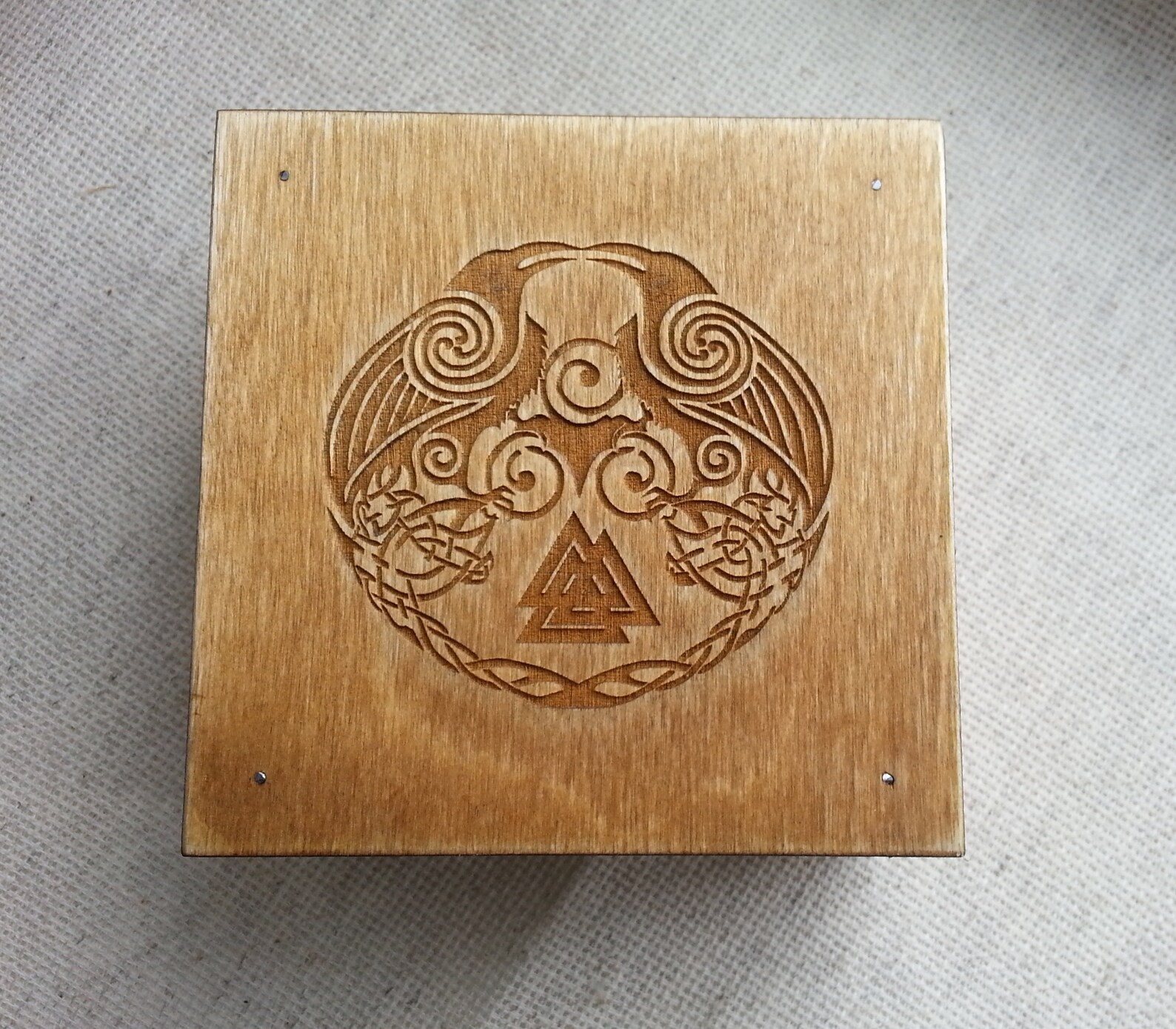 Viking box for runes and amulets. Celtic box. Norse symbol box | Etsy