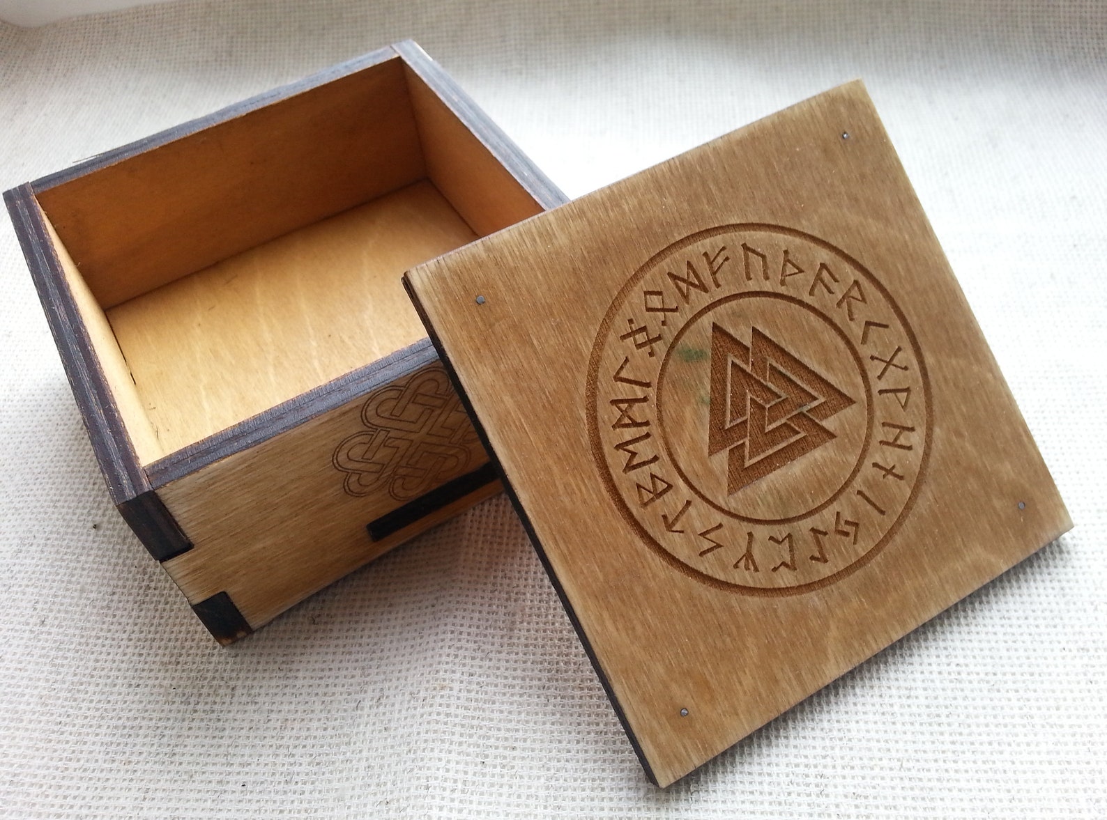 Viking box for runes and amulets. Celtic box. Norse symbol box | Etsy