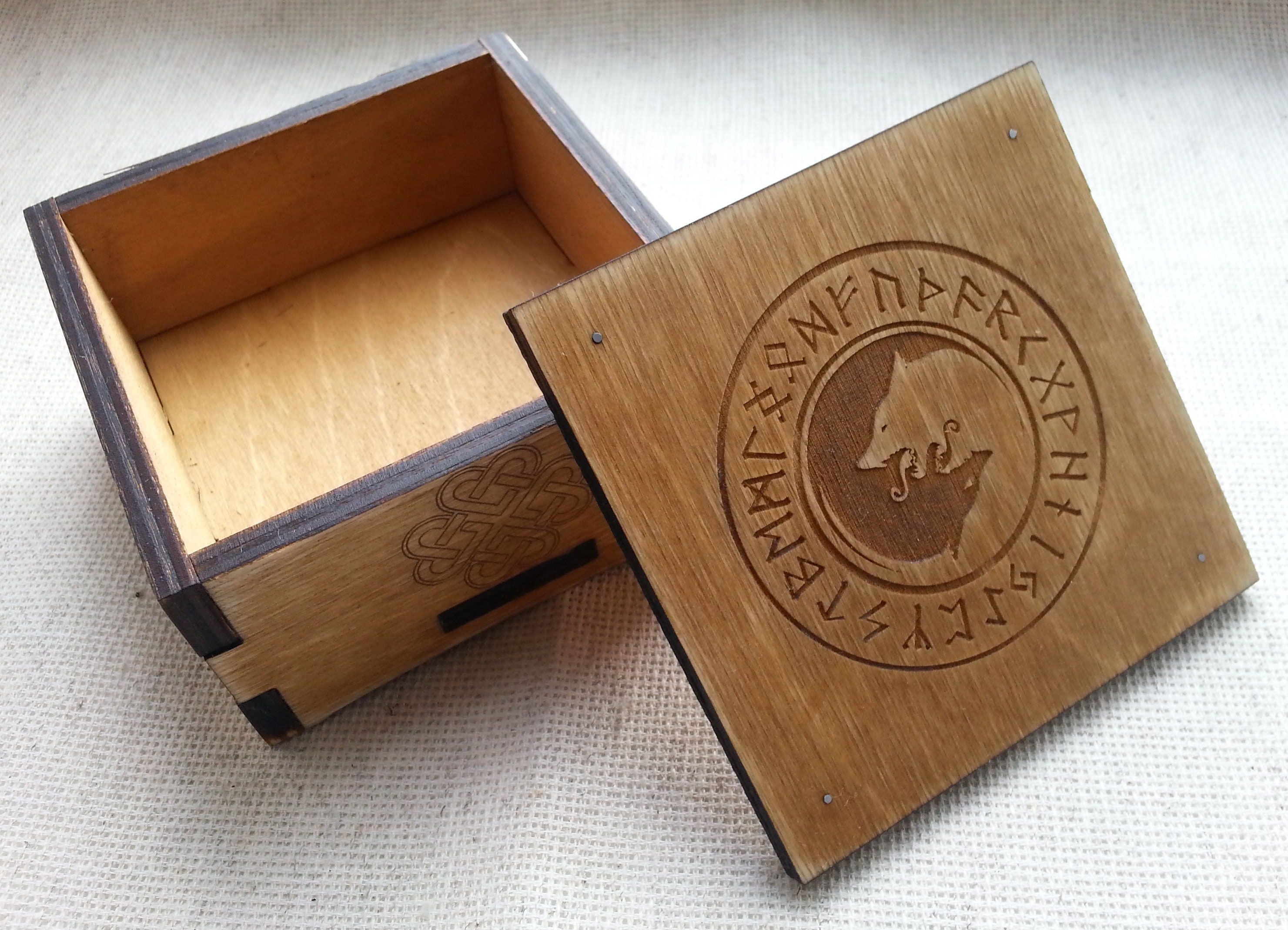 Viking box for runes and amulets. Celtic box. Norse symbol box | Etsy