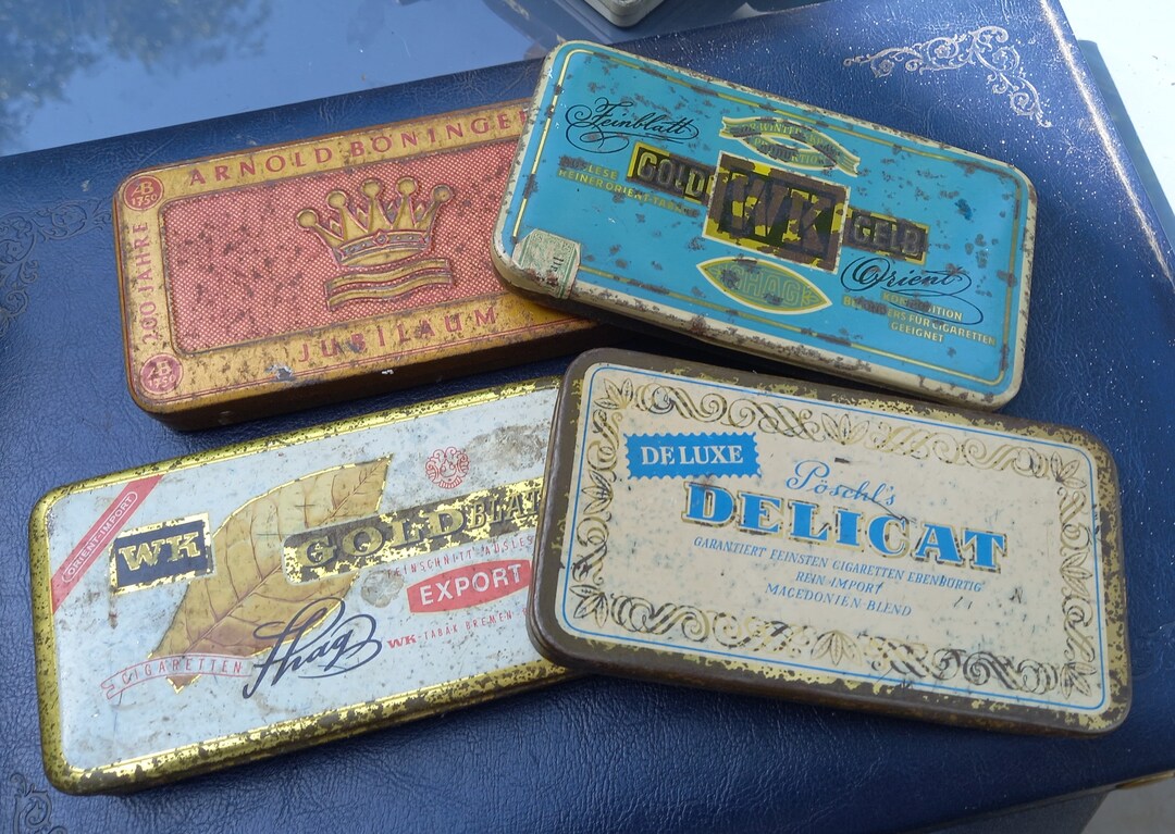 4 in 1 - Vintage Cigarette Tins - Etsy
