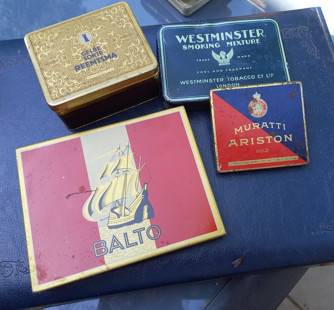 4 Pcs of Tins Tabac/cigarette Form the 70's - Etsy