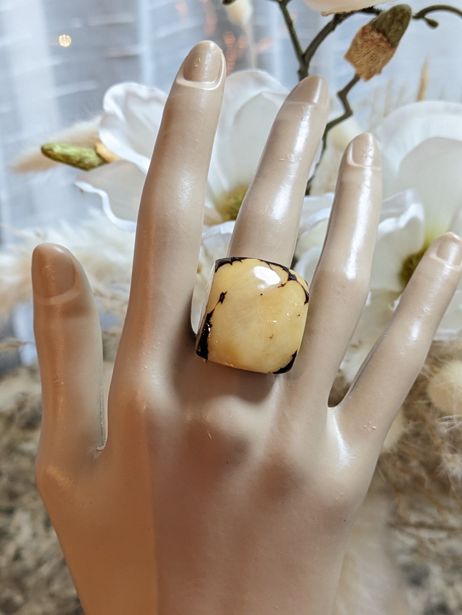 Tagua Nut Ring, Ecofriendly Organic Jewelry, Tagua Nut Ring, Handmade ...