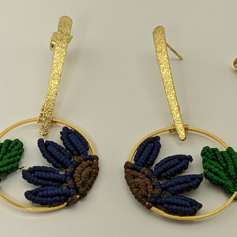 Thread Earrings - Etsy