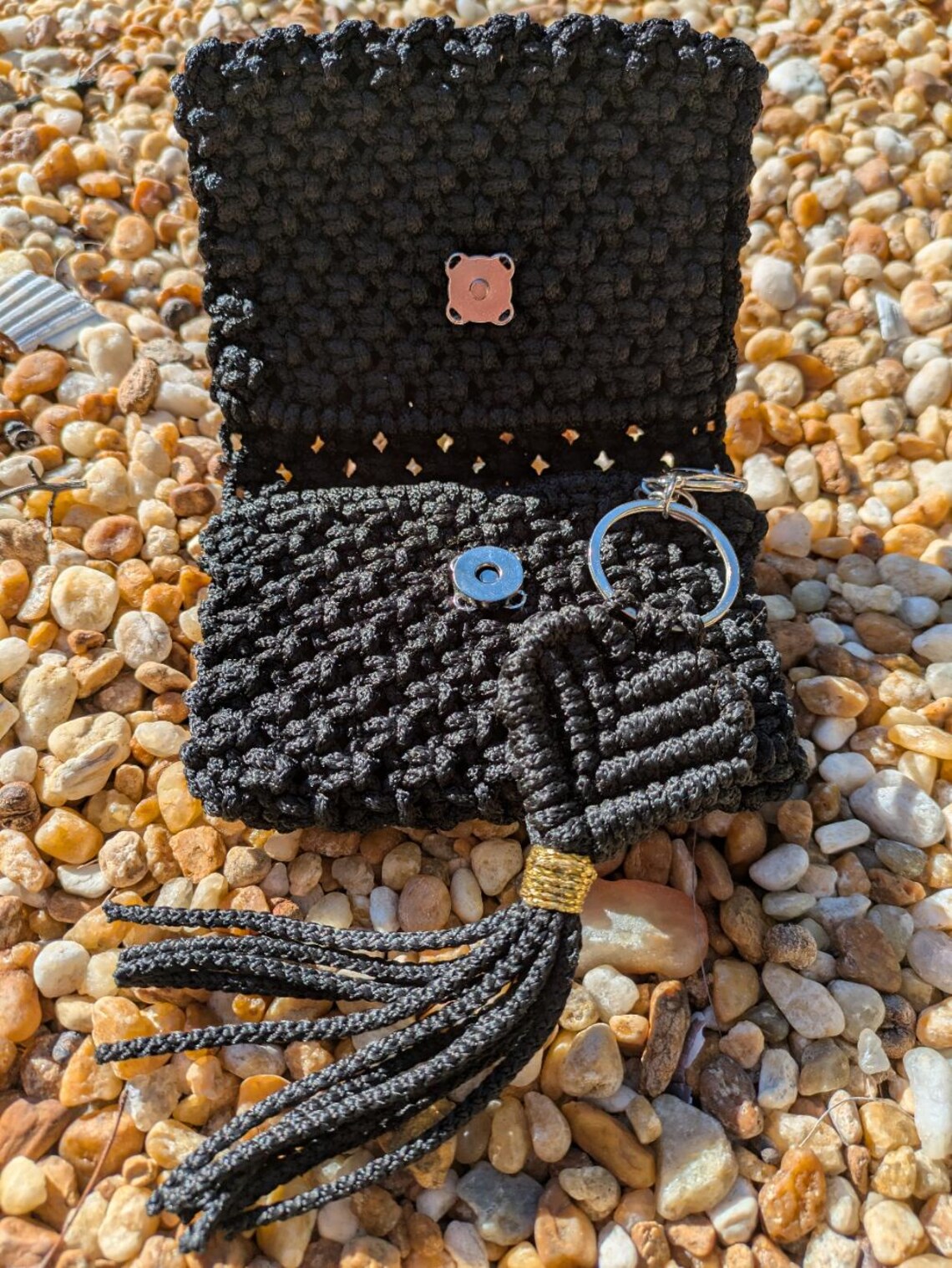 Handmade Macrame Wallet, Boho Chic Coin Purse Clutch, Woven Clutch ...