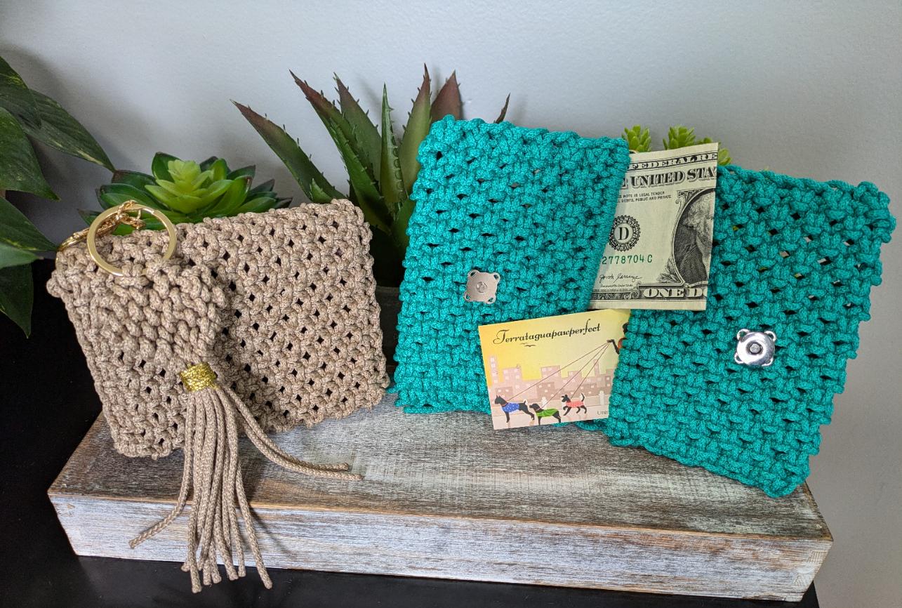 Macramé Wallet Macrame Purse Macrame Handbag Handmade Macrame Coin ...