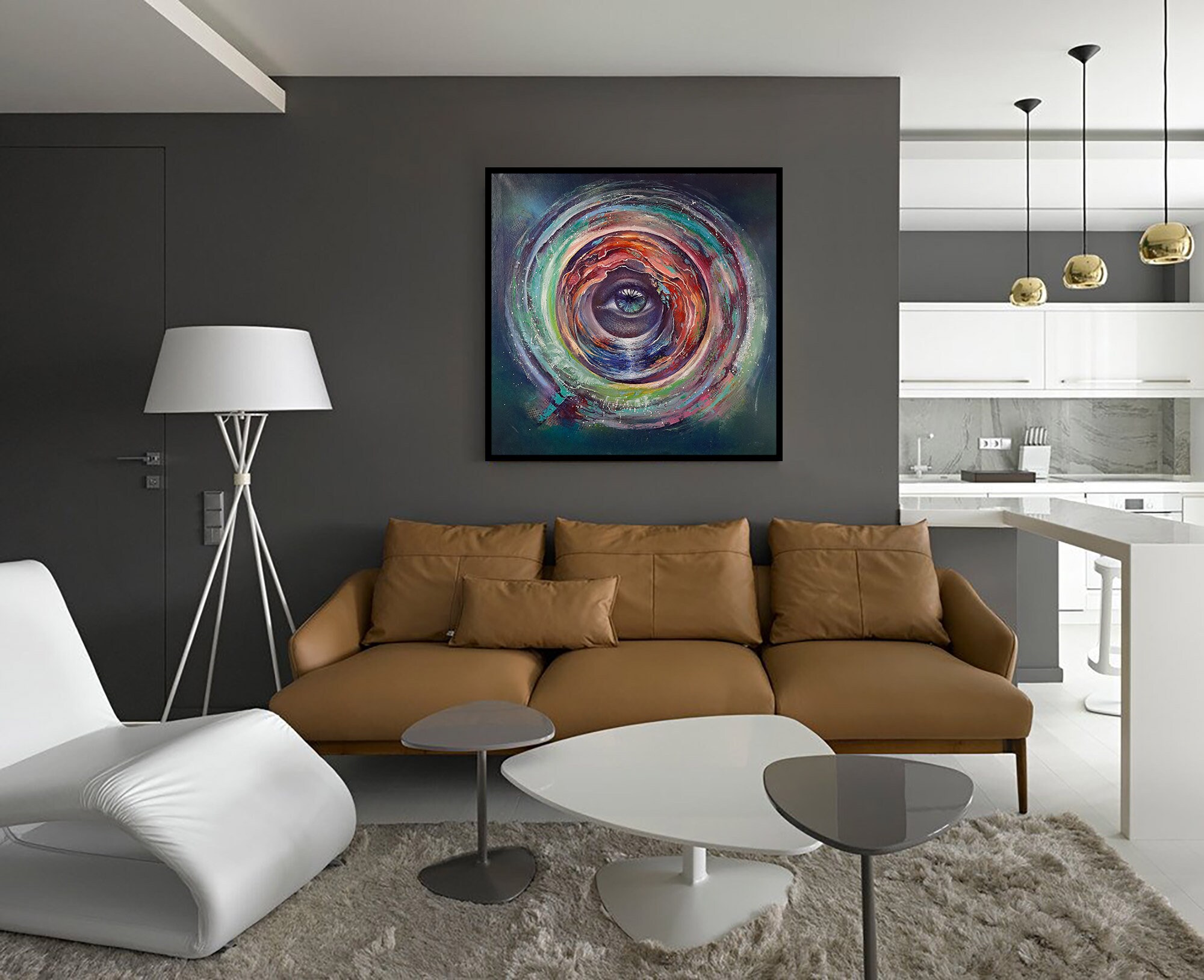 Focus modern Wall Abstract Office Painting Wall Large - Etsy UK
