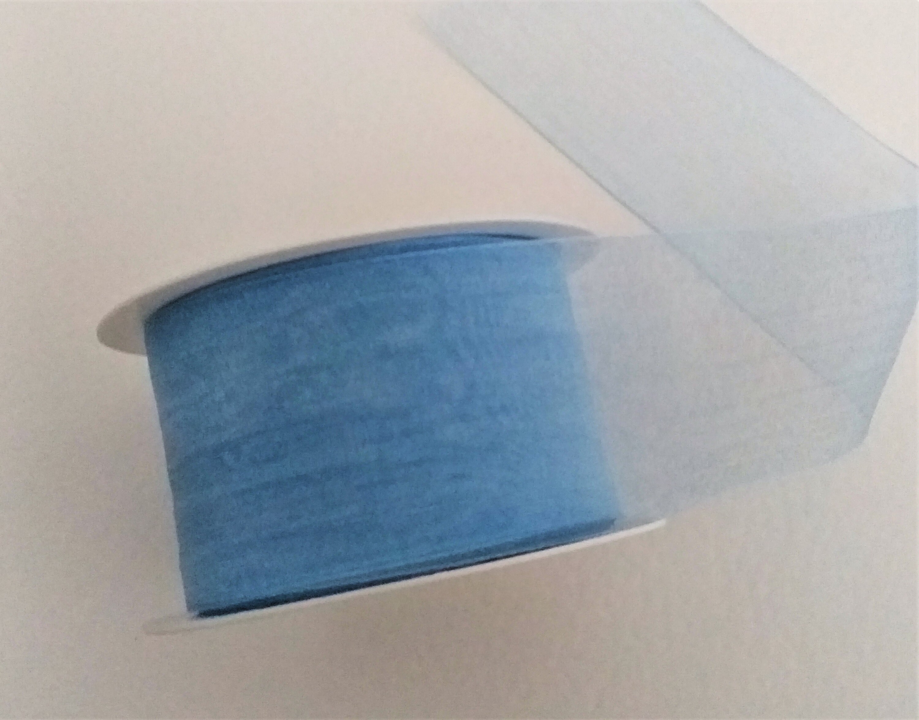 5cm Wide Organza Ribbon. Available in White, Ivory or Blue. Sold by the ...