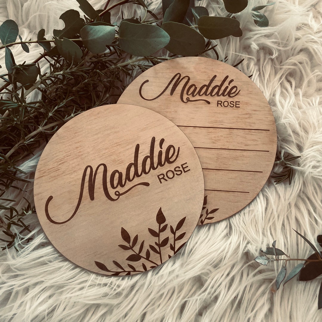 Wooden Name Birth Plaque ~ Birth Announcement Plaque ~ Nursery ...