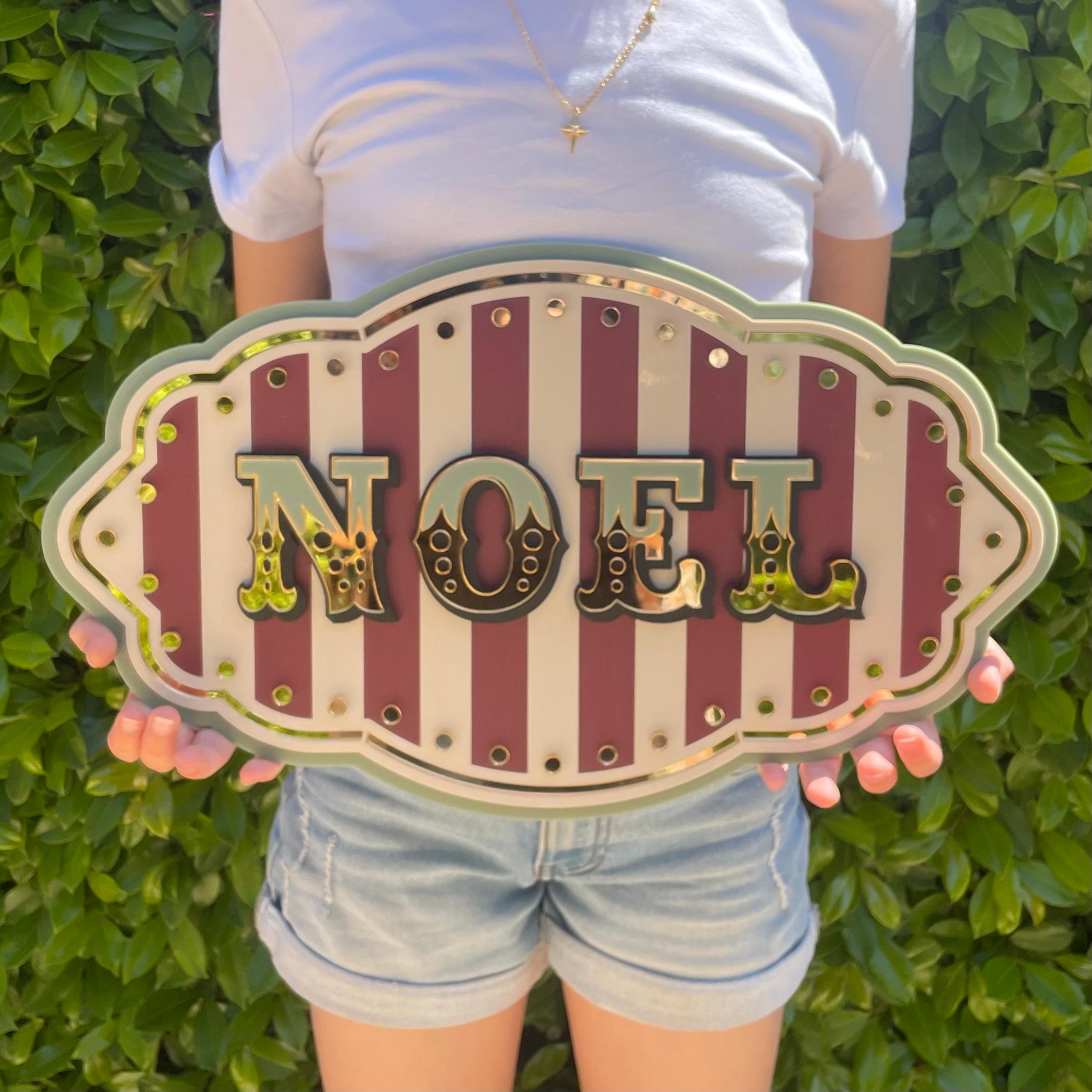 NOEL Vintage Inspired Christmas Sign ~ Custom Text ~ Holiday Decor ...