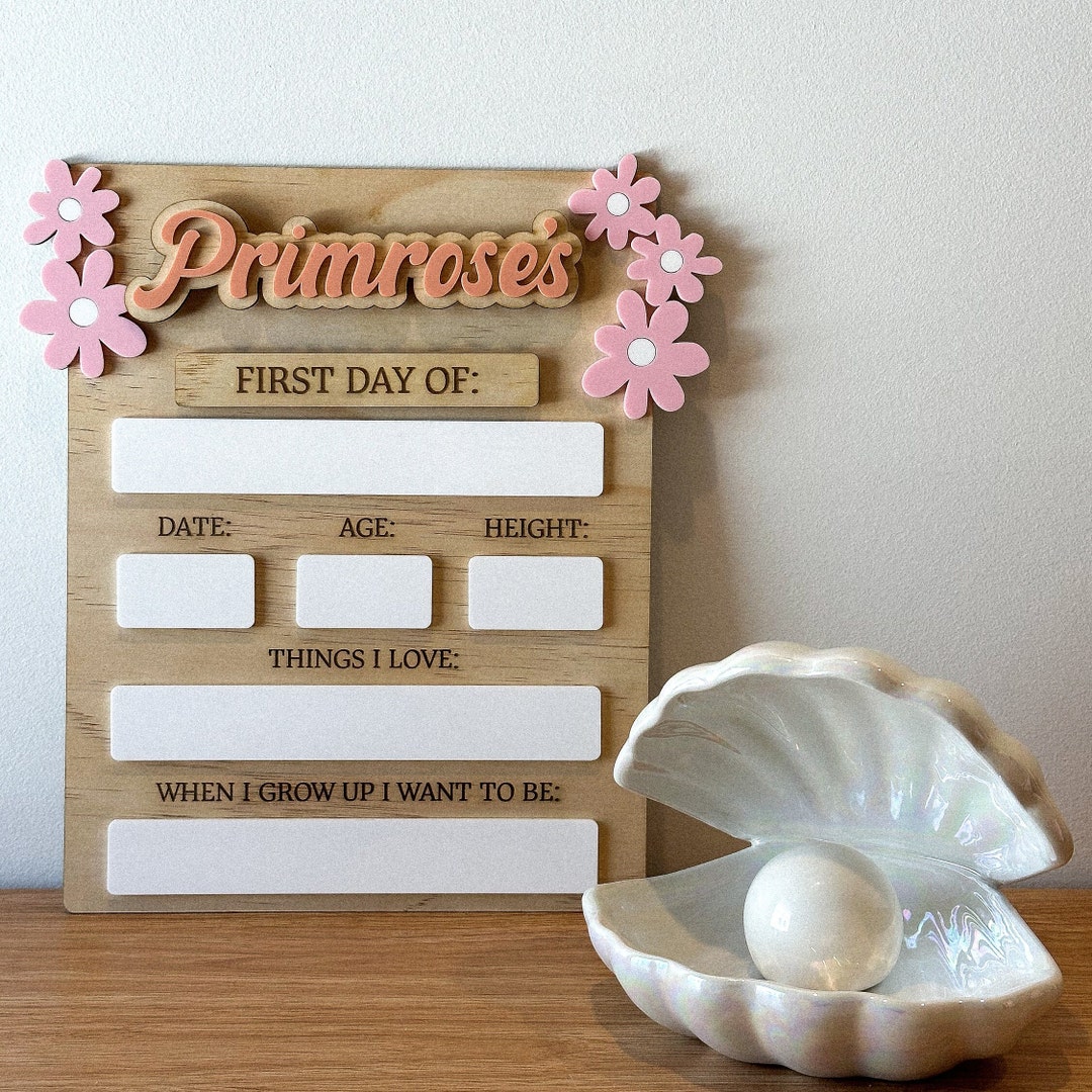 Pink Daisy First Day and Last Day of School Sign Back to School Sign ...