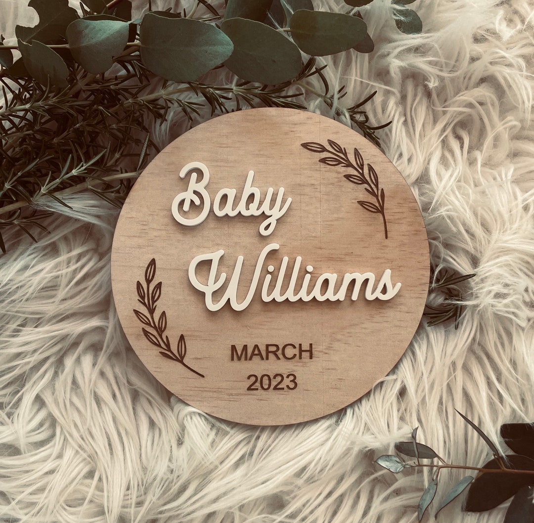 Pregnancy Announcement Plaque Custom Baby Announcement Personalised ...