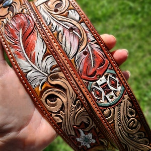 Custom Tooled Leather Belt - Etsy