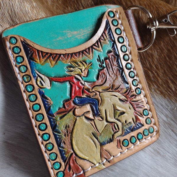 Tooled Leather Card Holder - Etsy Tooled Leather Card Holder - Etsy