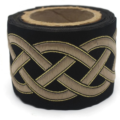 100 Mm Celtic Knot Jacquard Ribbon for Drapery 3.93 Inch - Etsy