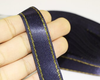 Blue satin ribbon | Etsy