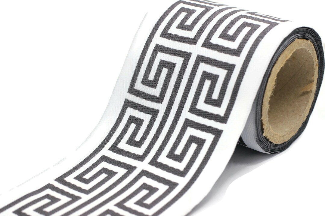 100 Mm Elegant Greek Key Border, Curtain Trims, Sewing Trim, Drapery ...