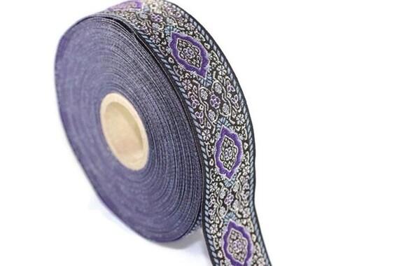 18 Mm Purple Medieval Motive Woven Border 0.70 Inches - Etsy