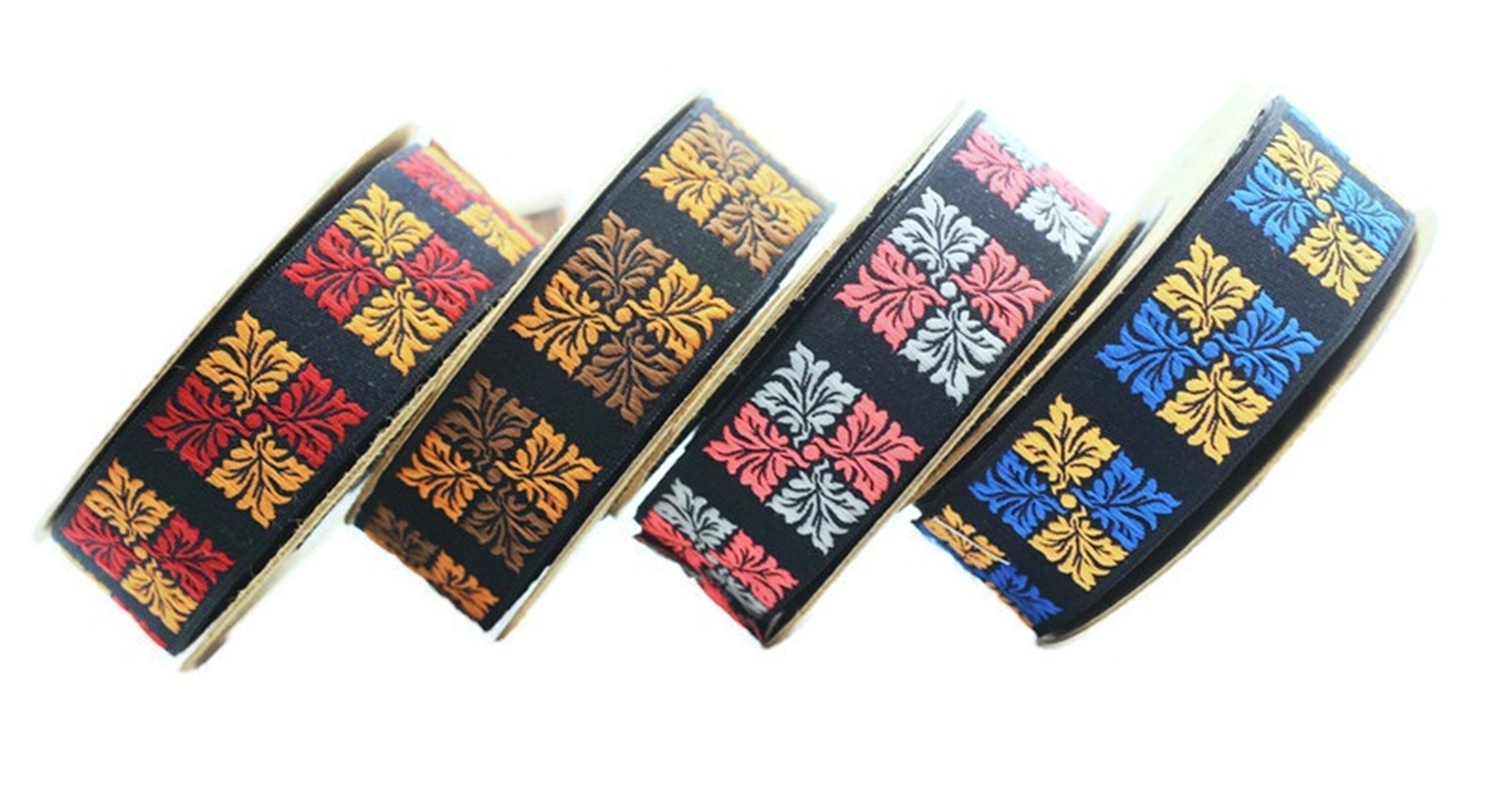 25 Mm Colorfull Square Ribbons (0.98 Inches), Geometric Trim, Jacquard ...