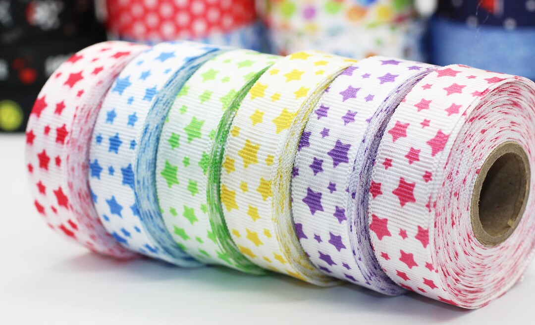 20mm Star Ribbons, Grosgrain Ribbons, Printed Ribbons, Collar Supplies ...