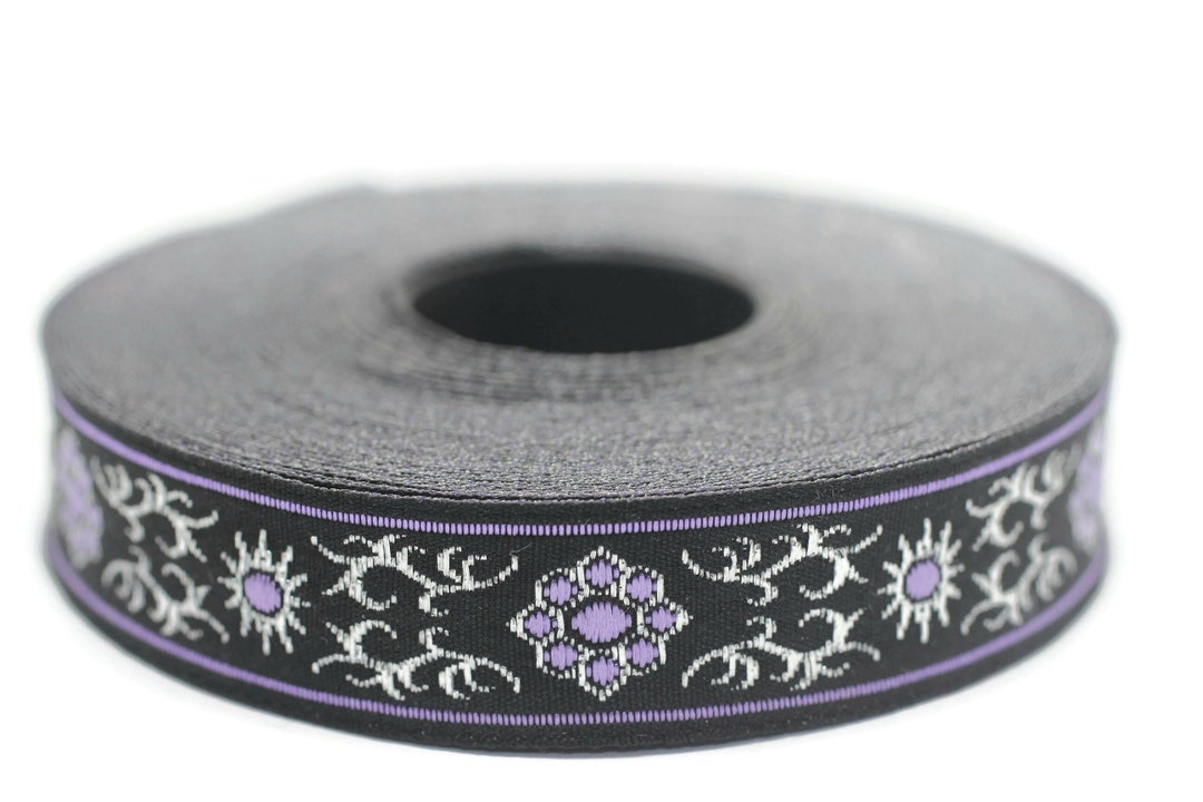 16 Mm Cat Paw Metallic Lilac Jacquard Ribbons, 0.62 Inc, Native ...