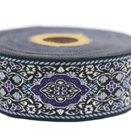 35 Mm Purple Medieval Motive Woven Border 1.37 Inches - Etsy