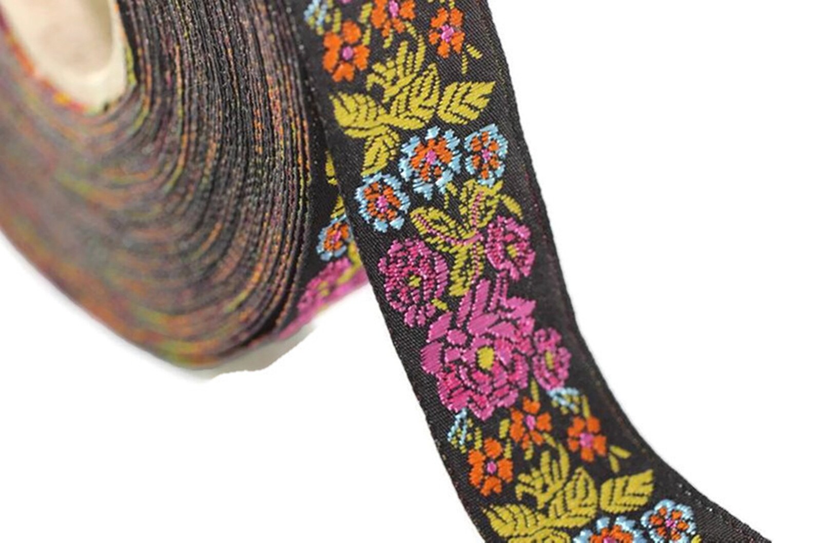 22 Mm Colorful Floral Embroidered Ribbon 0.86 Inches - Etsy